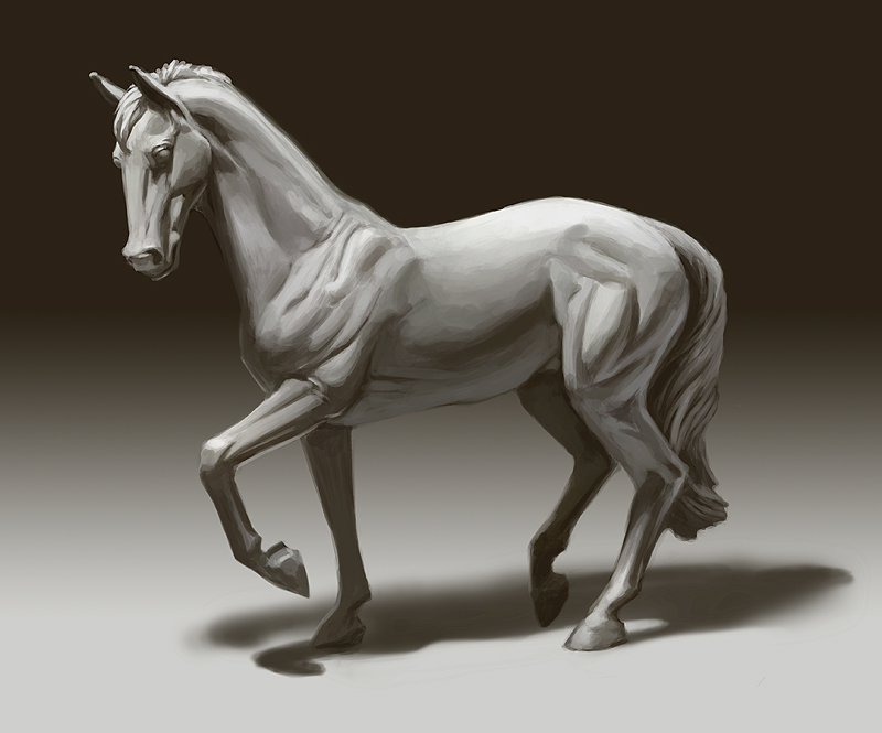 Art of Ray Lederer: Grey Horse Still Life